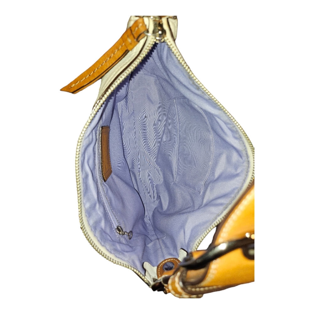 Coach Hobo Ivory Pebble Leather Boho Purse - Gem